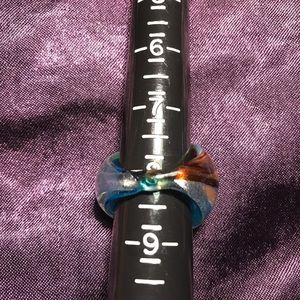 Jewelry | Glass Design Ring Vibrant Colors New | Poshmark